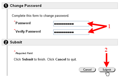 Blackboard Support for Students: Changing Your Blackboard Password
